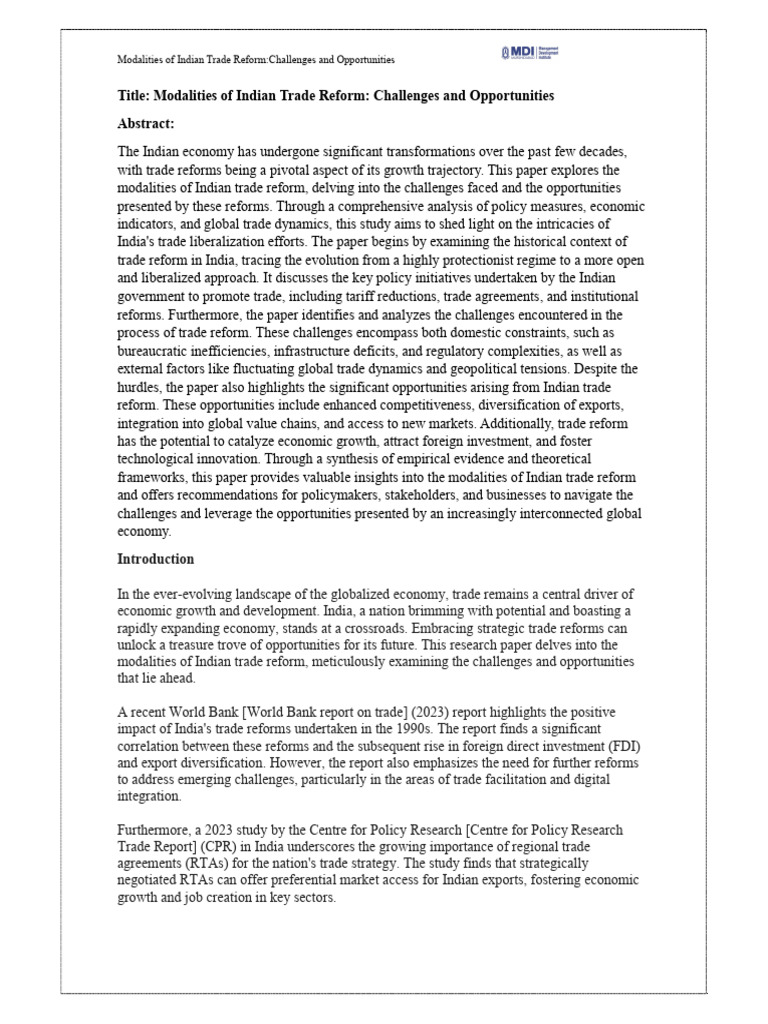 Parth Khandelwal - EEP Group B6 | PDF | Trade | Protectionism