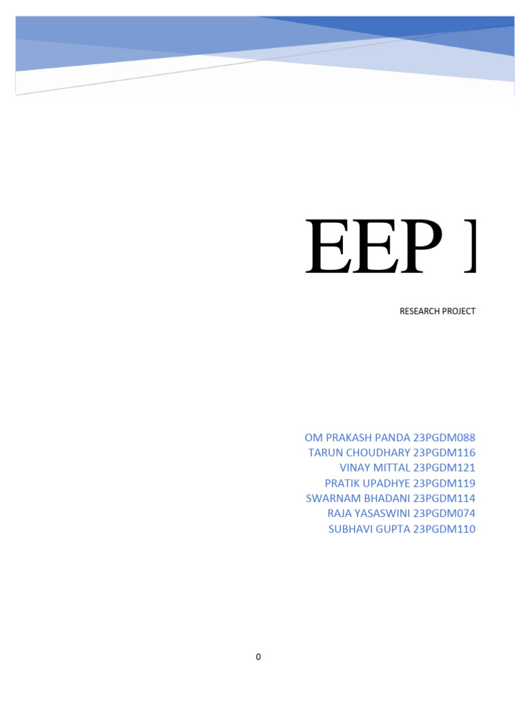 Om Prakash Panda - EEP II REPORT B9 | PDF | Exports | Sustainability