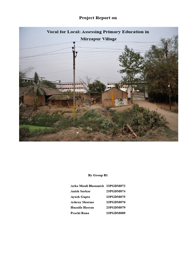 Anish Sarkar - B1 Project Report EEP | Download Free PDF | Methodology | Qualitative Research