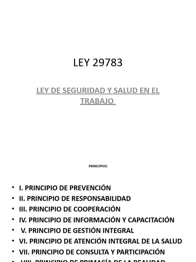 Ley 29783 Pdf Derecho Laboral