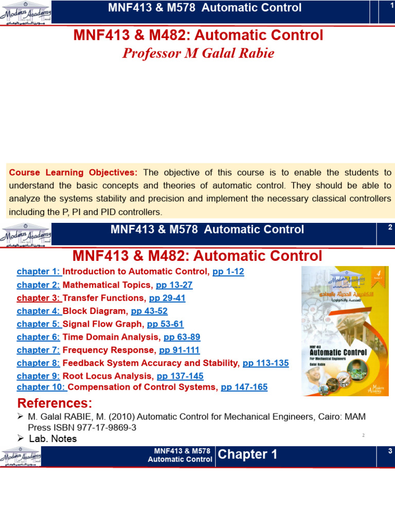 Chapter 1 | PDF | Control Theory | Automation