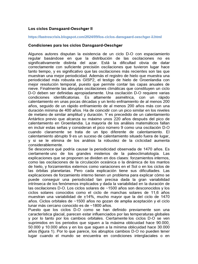 Ciclos Dansgaard-Oeschger: Análisis y Teoría | PDF | océano Atlántico ...