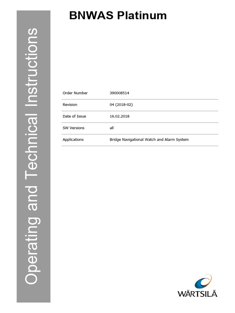 Wartsila OI BNWAS Platinum | PDF | Copyright | Cursor (User Interface)