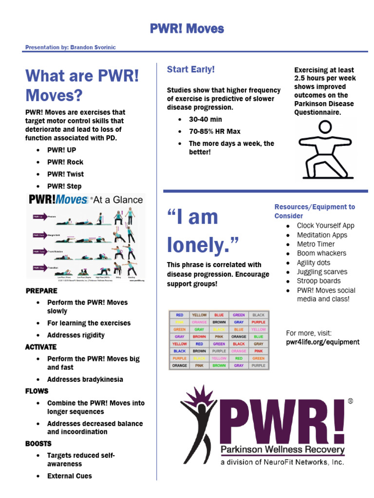 PWR Moves Inservice Handout | PDF | Neuroscience | Clinical Medicine