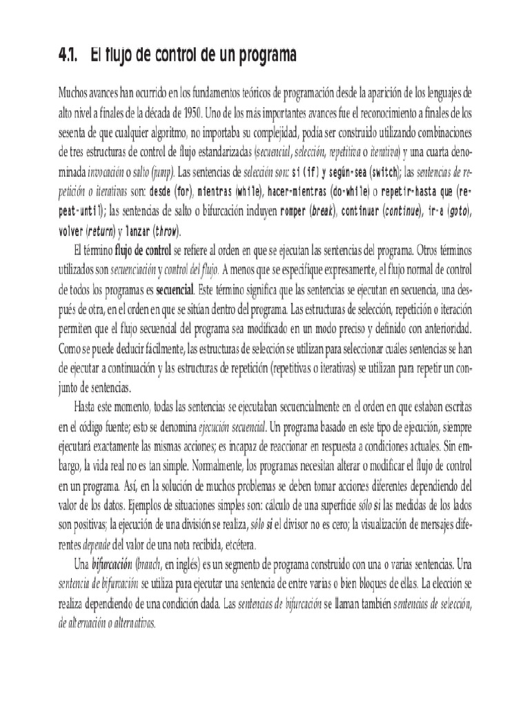 Flujo de Control Definicion | PDF