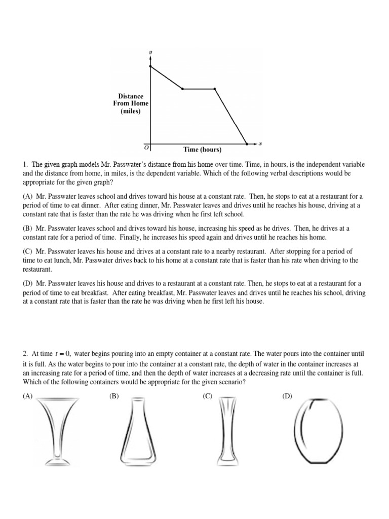 Practice Mcq Unit 1 Pdf Function Mathematics Zero Of A Function 6946