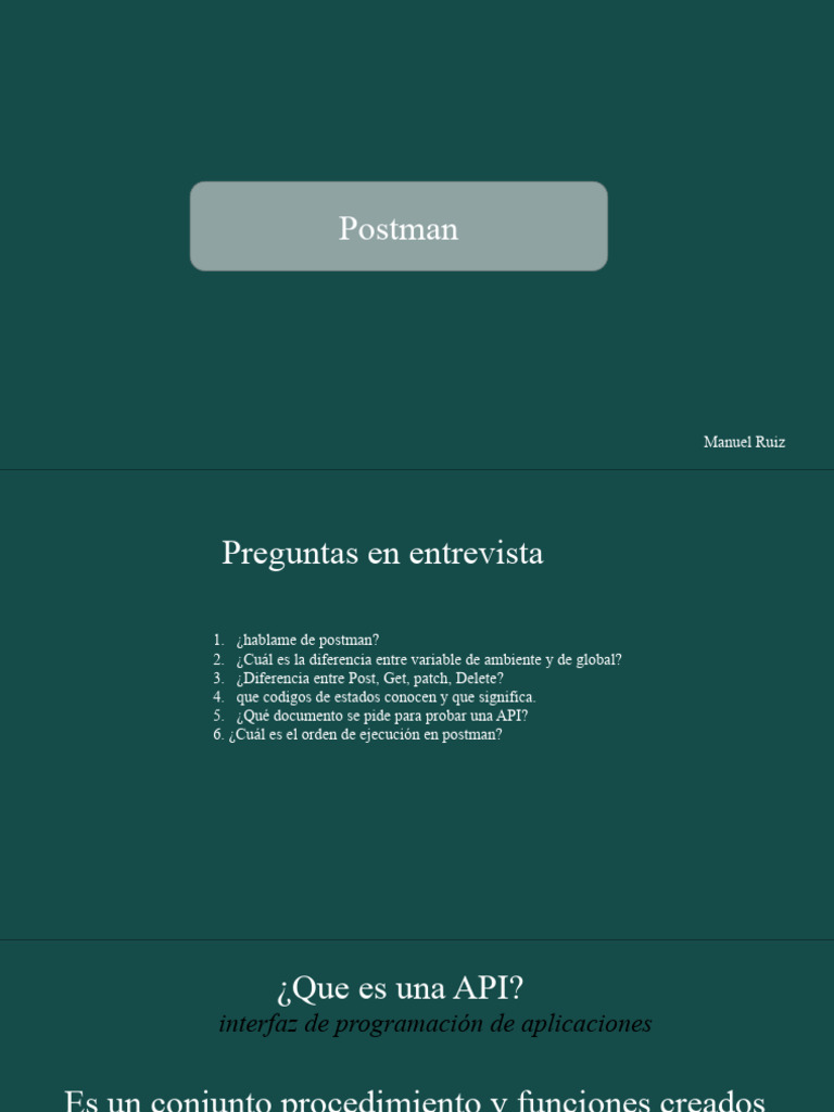 Diferencias entre métodos en Postman | PDF | Informática | Tecnología