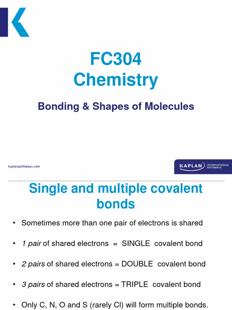 Bonding - Shapes of Molecules | Download Free PDF | Covalent Bond ...
