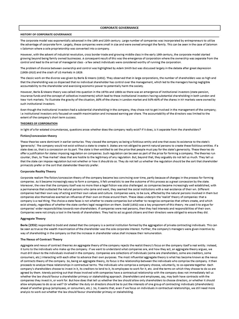 DLS - Corporate Governance | PDF | Corporate Governance | Economies