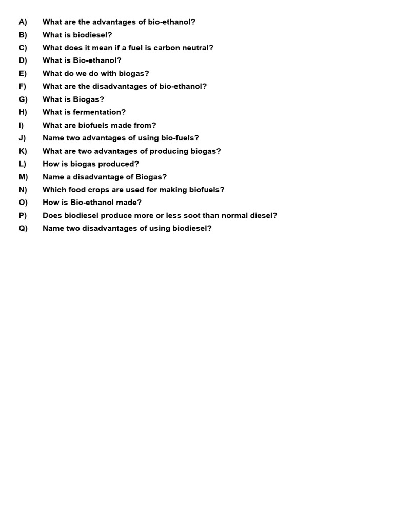 Biofuels Snakes and Ladders Questions | Download Free PDF | Biofuel ...