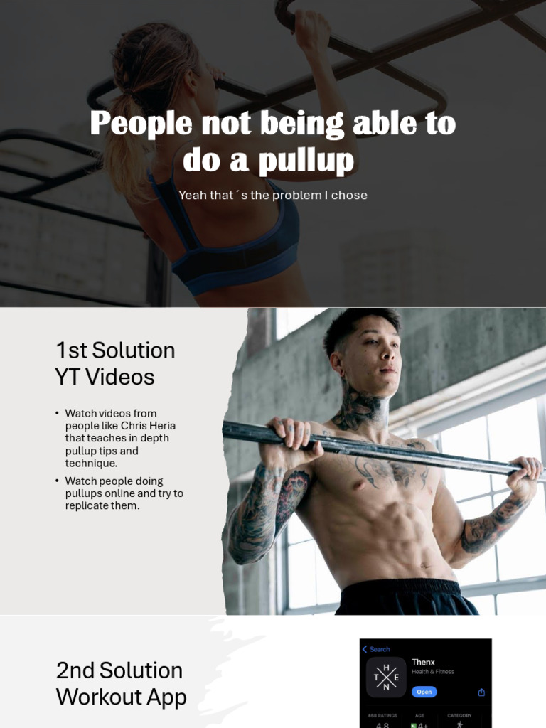 People Not Being Able To Do A Pullup: Yeah That S The Problem I Chose | PDF