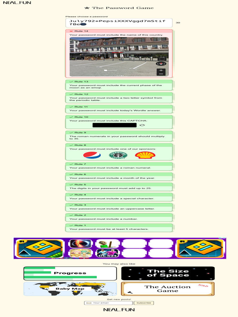 Password Game Rules Overview | PDF