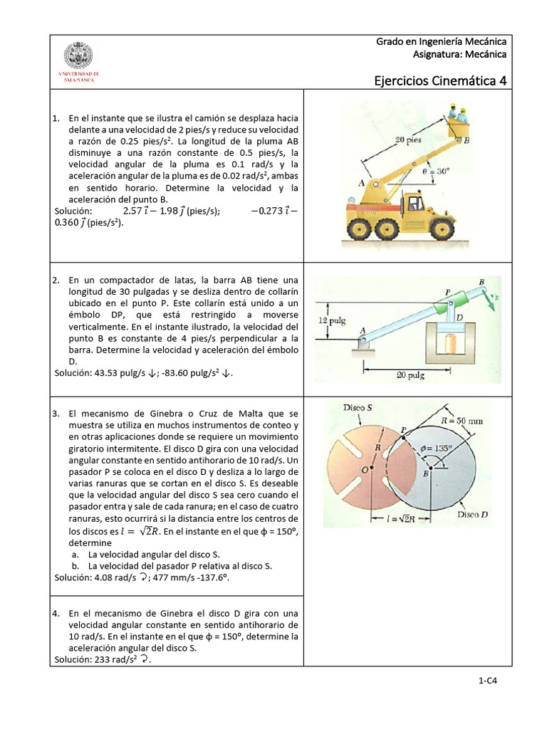 Ejercicios C4 Stud | PDF | Velocidad | Aceleración