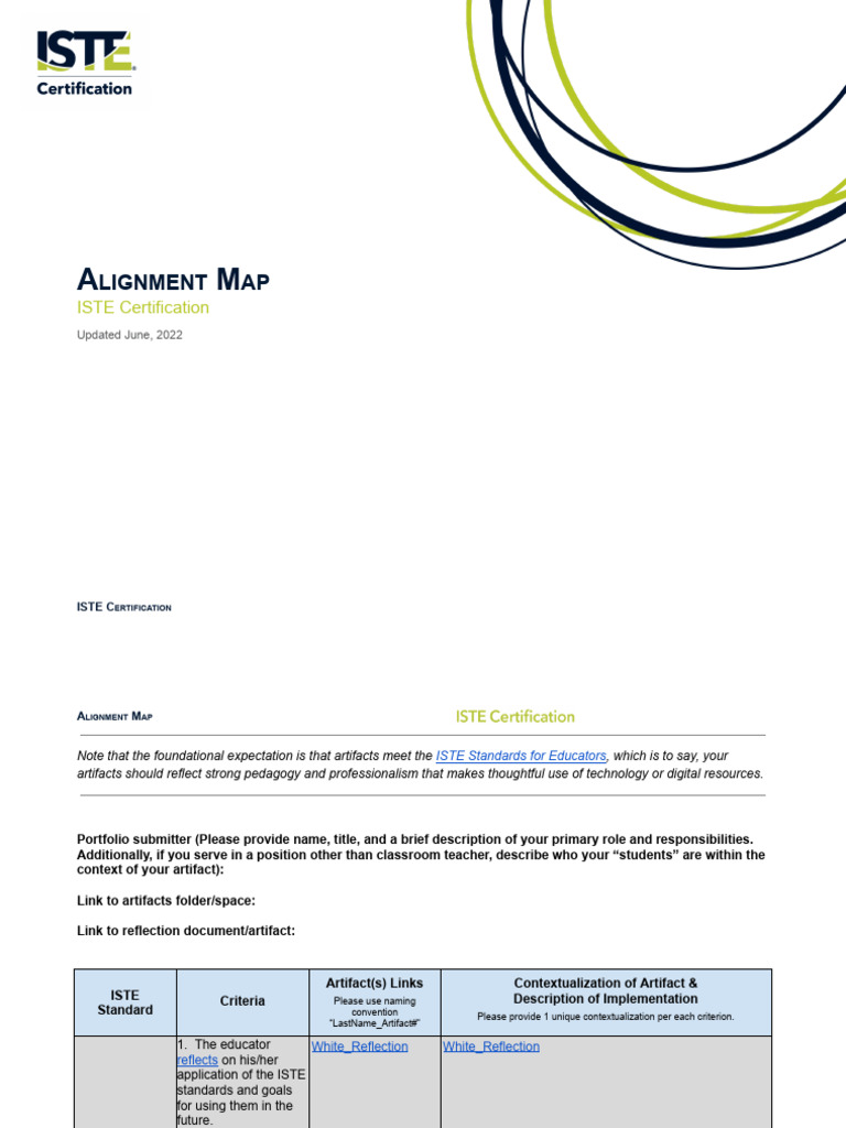 Iste Certification Alignment Map | PDF | Educational Technology | Learning