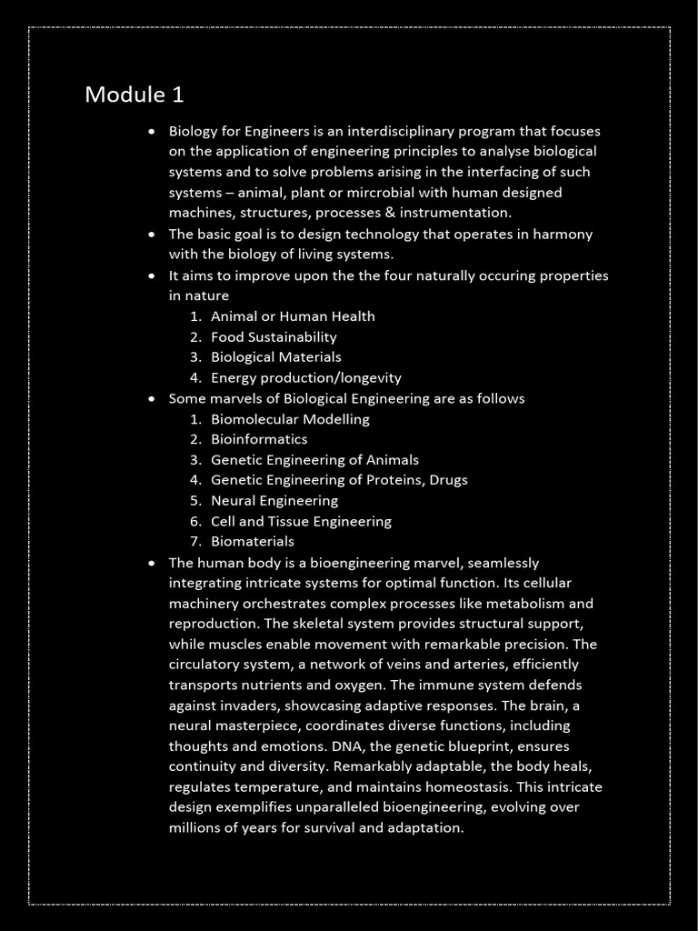 Module 1 - Summary | Download Free PDF | Biology | Aircraft