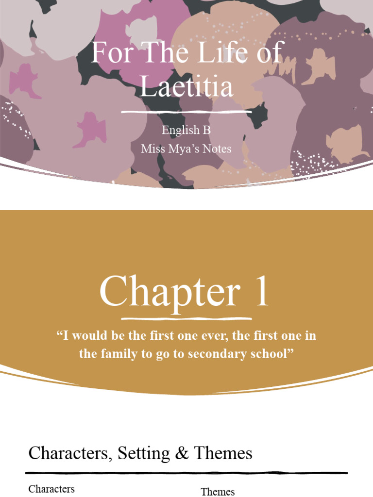 For The Life of Laetitia Chapter 1 - 5 | PDF