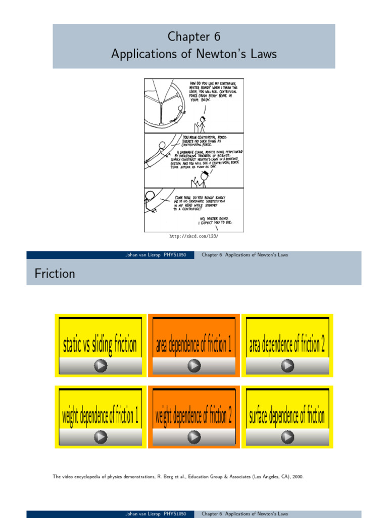 Applications of Newton's Laws | Download Free PDF | Friction | Force