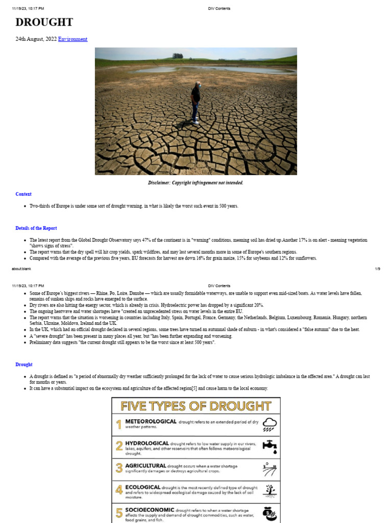 Drought | PDF | Drought | Water