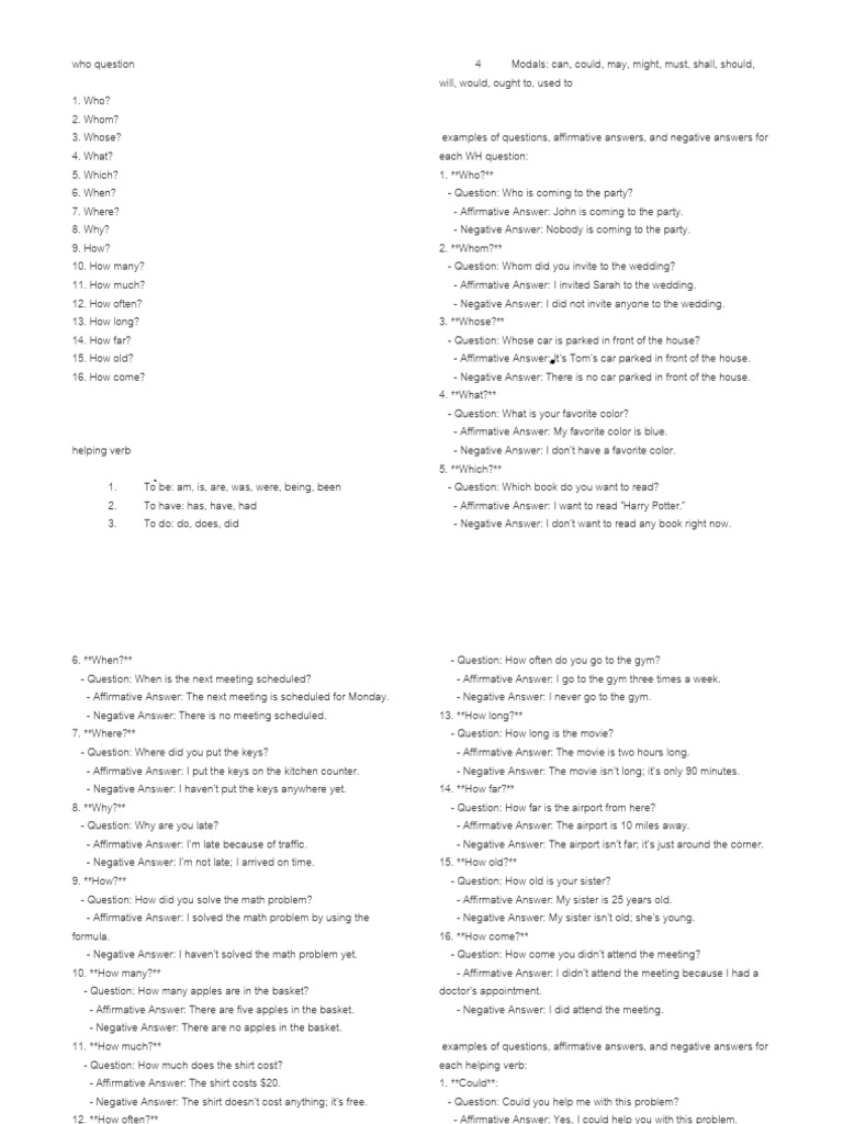 WH Qu | PDF | Adjective | Noun