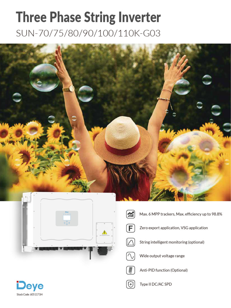 Datasheet Sun-70-110k-G03 240318 en 240415 115456 | PDF | Alternating ...