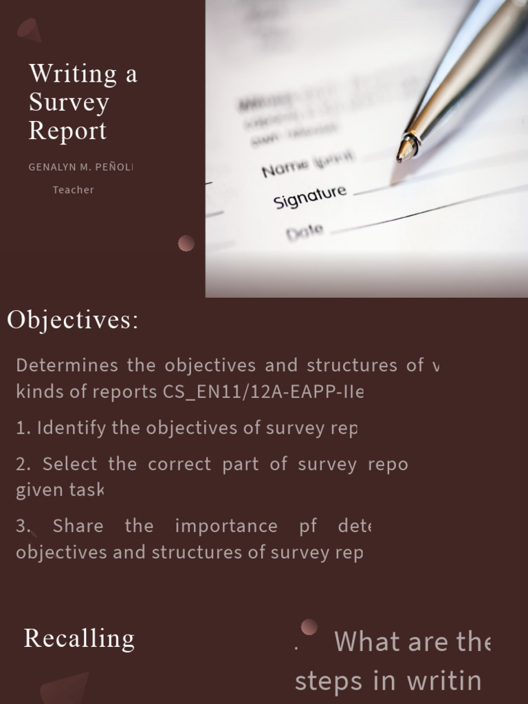 Writing A Survey Report LAS EAPP04!29!2024 | PDF | Survey Methodology ...