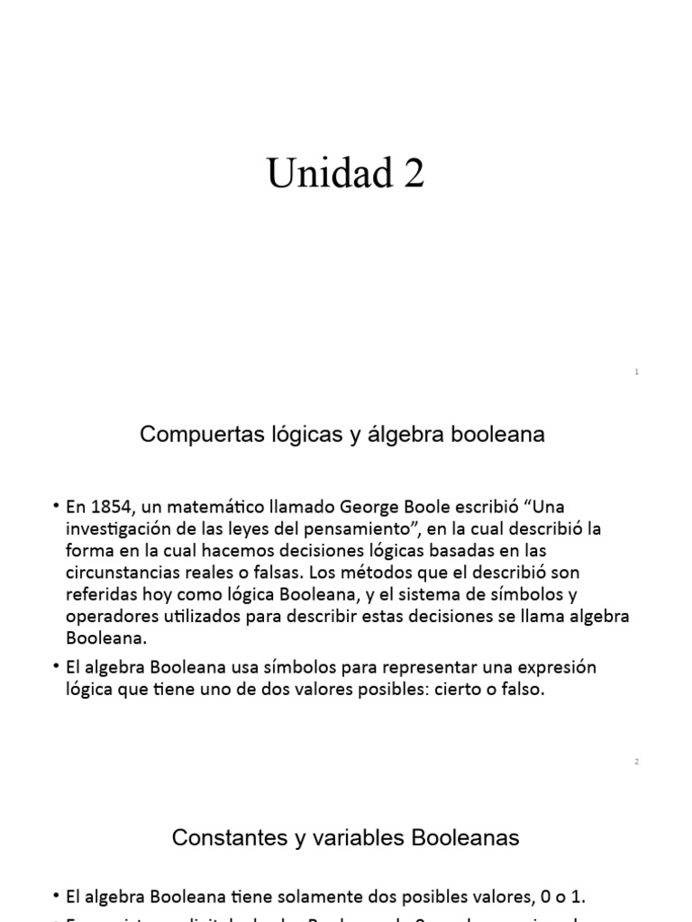 Compuertas Lógicas y Álgebra Booleana | PDF | Puerta lógica | Álgebra de Boole
