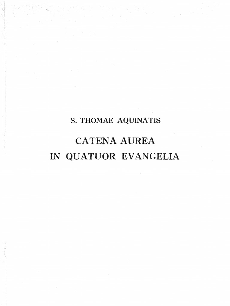 Marietti, Catena Aurea 1 | PDF