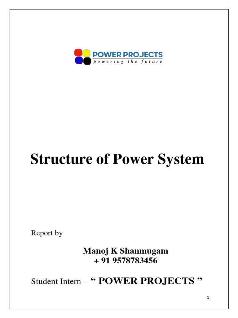 Structure of Power System | Download Free PDF | Electrical Grid ...