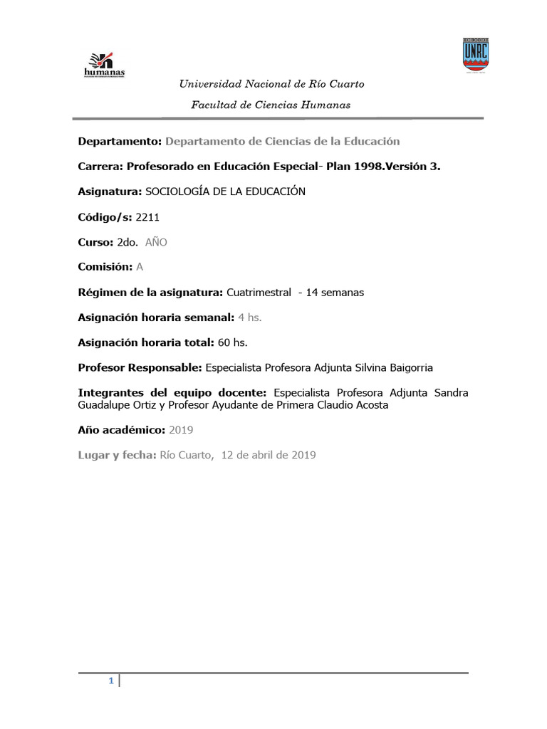 Programa Modelo | PDF | Maestros | Sociología