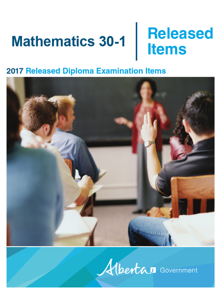 Math 30-1 Released Item 2017 | PDF | Logarithm | Function (Mathematics)