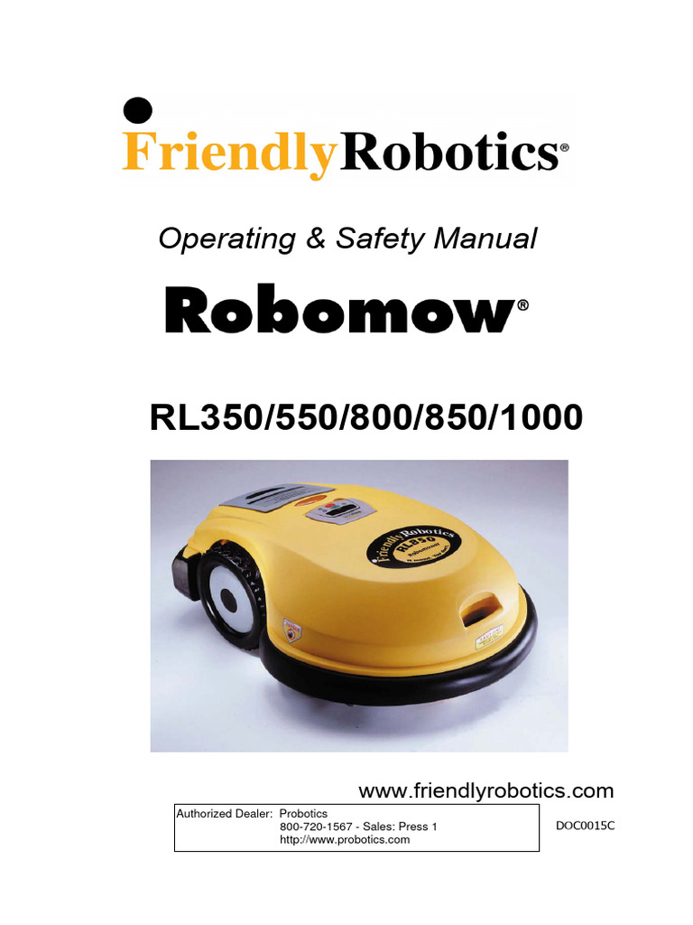 Friendly Robotics Rl-850-Manual | PDF | Electrical Connector | Switch