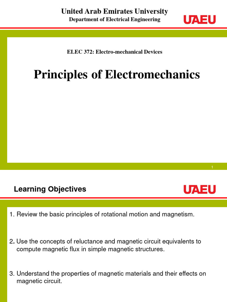 Principles of Electromechanics - S2024 | PDF | Magnetic Field | Electromagnetic Induction