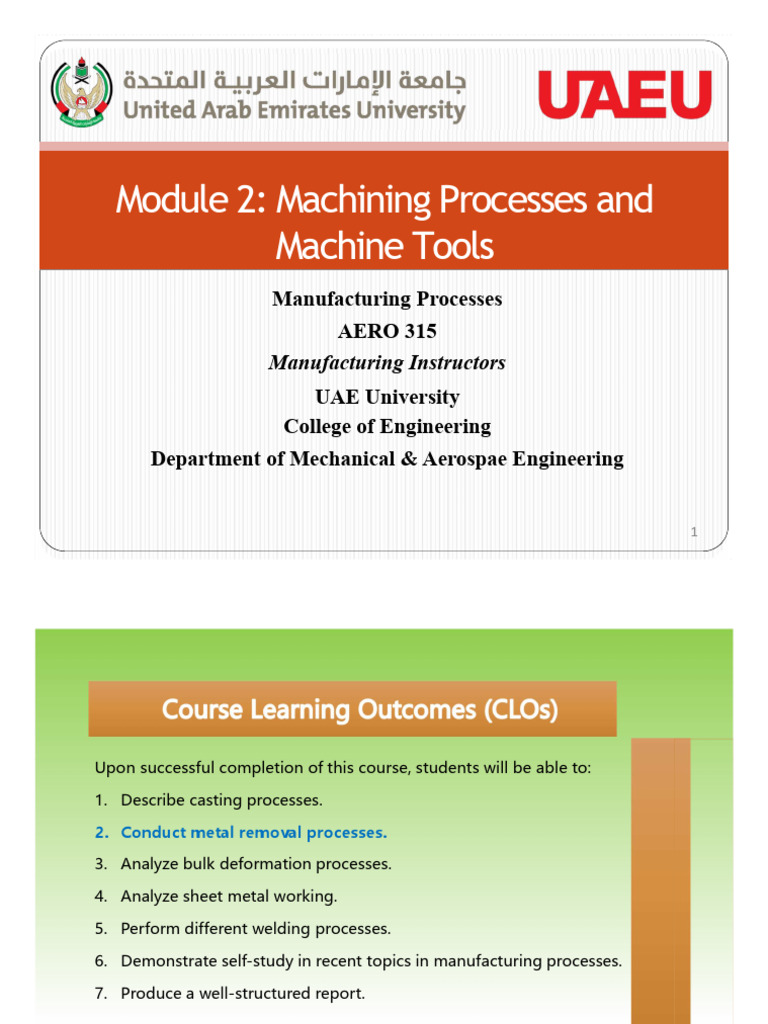 Module 3 - Metal Removal Processes Fall2023 | PDF | Machining ...