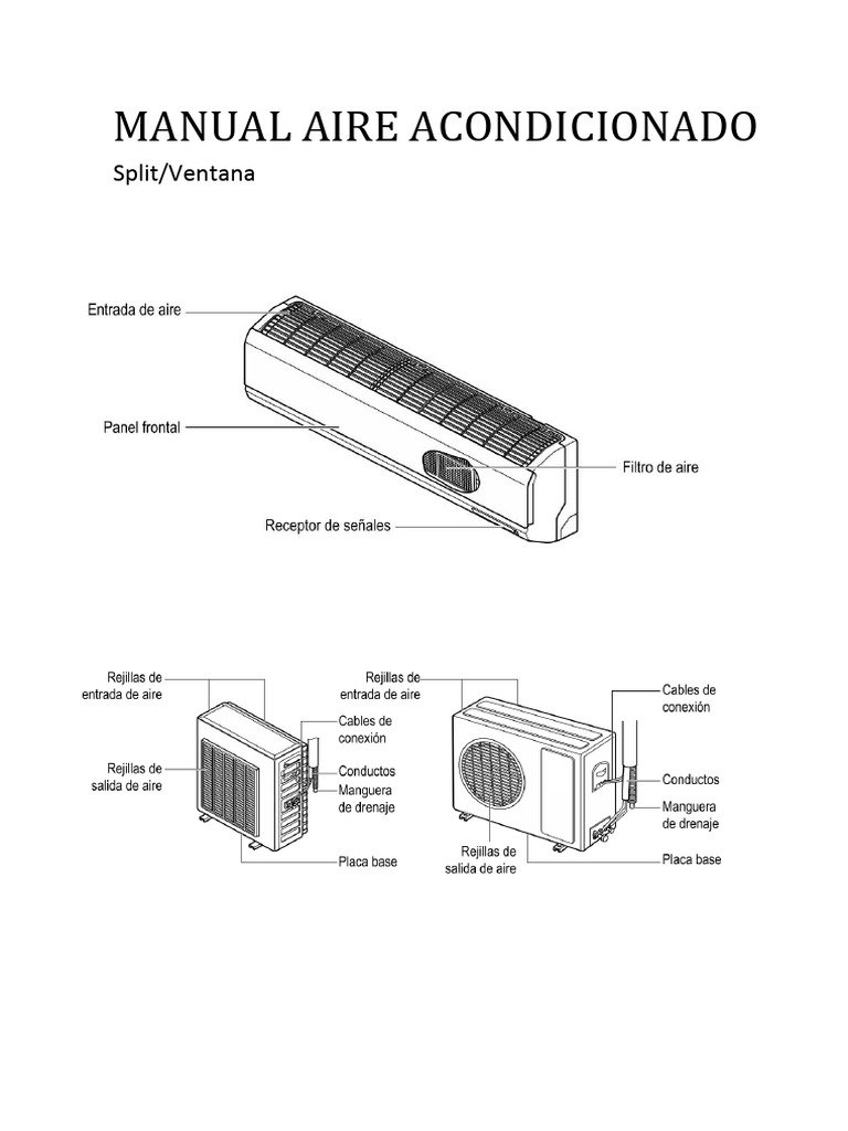 Manual Aire Acondicionado | PDF | Corriente eléctrica | Ingenieria Eléctrica
