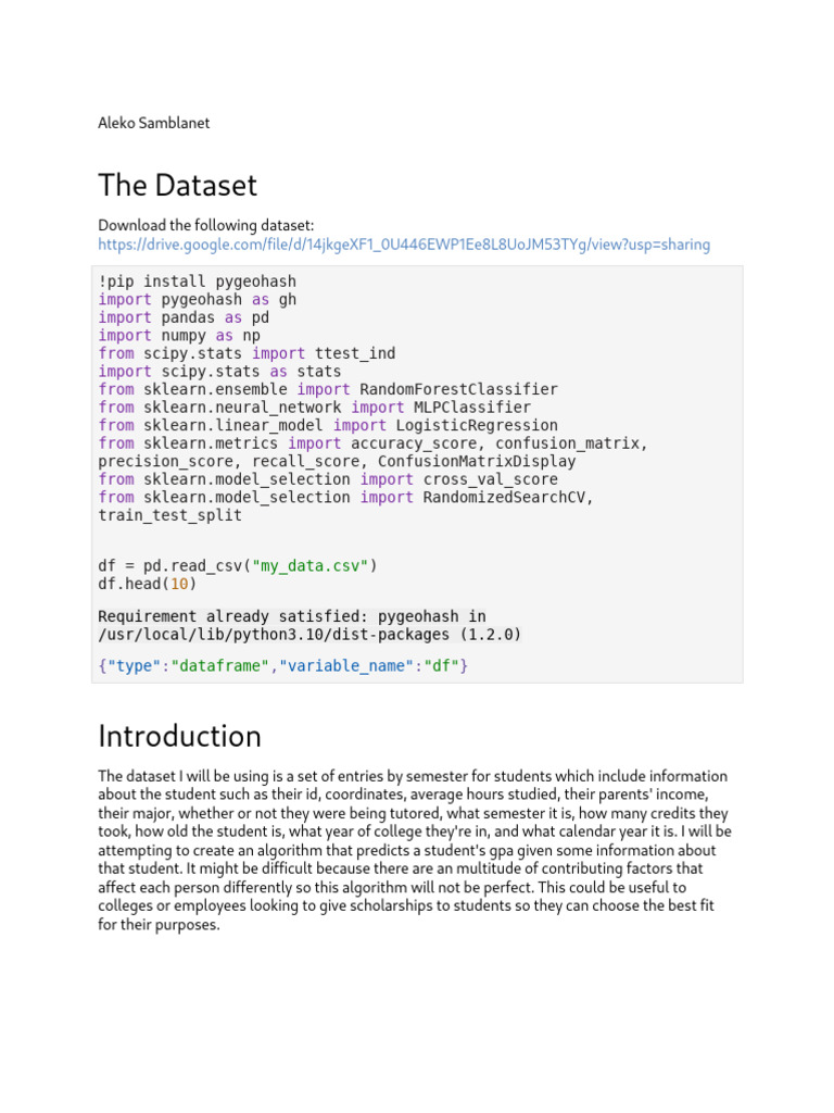 CMSC320 Final Project | PDF | Applied Mathematics