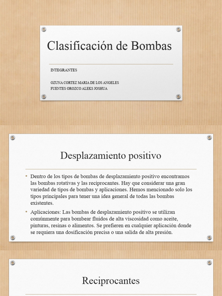 Clasificacion de Bombas Terminado | PDF | Bomba | Ingeniería mecánica