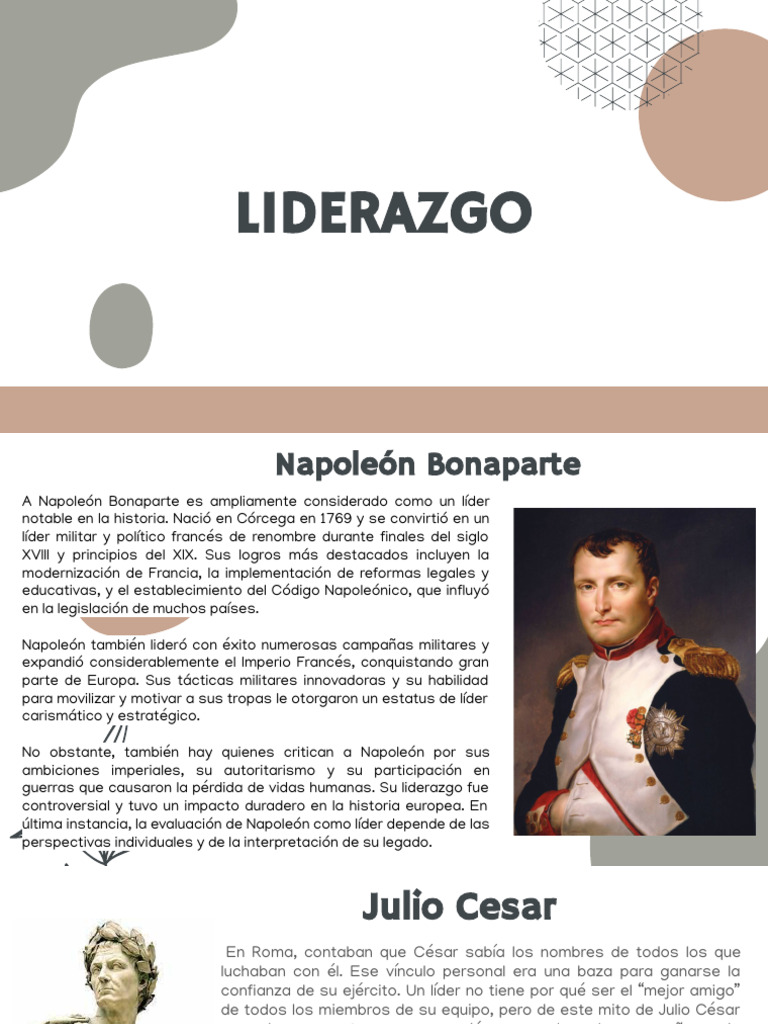 Liderazgo y legado de Napoleón Bonaparte | PDF | Napoleón | Alejandro ...