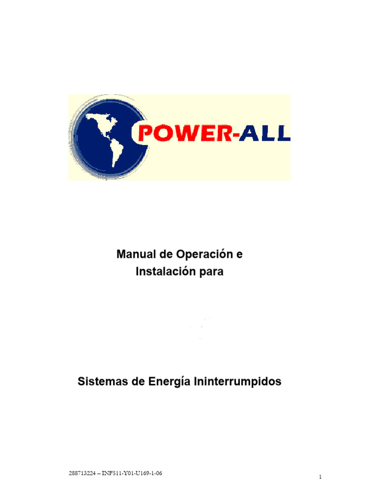 Manual Ups Power All | Descargar gratis PDF | Ingenieria Eléctrica | Corriente eléctrica