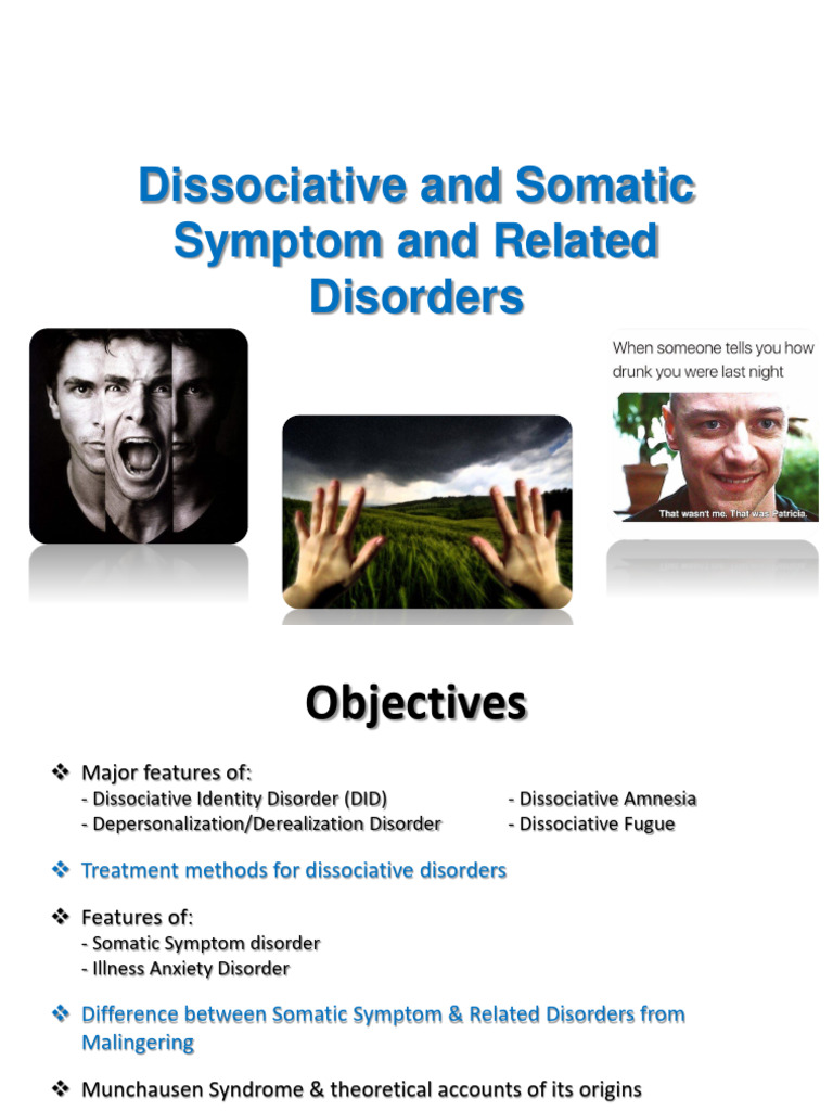 Ch. 5 - Dissociative & Somatic Symptom & Related Disorders | PDF ...