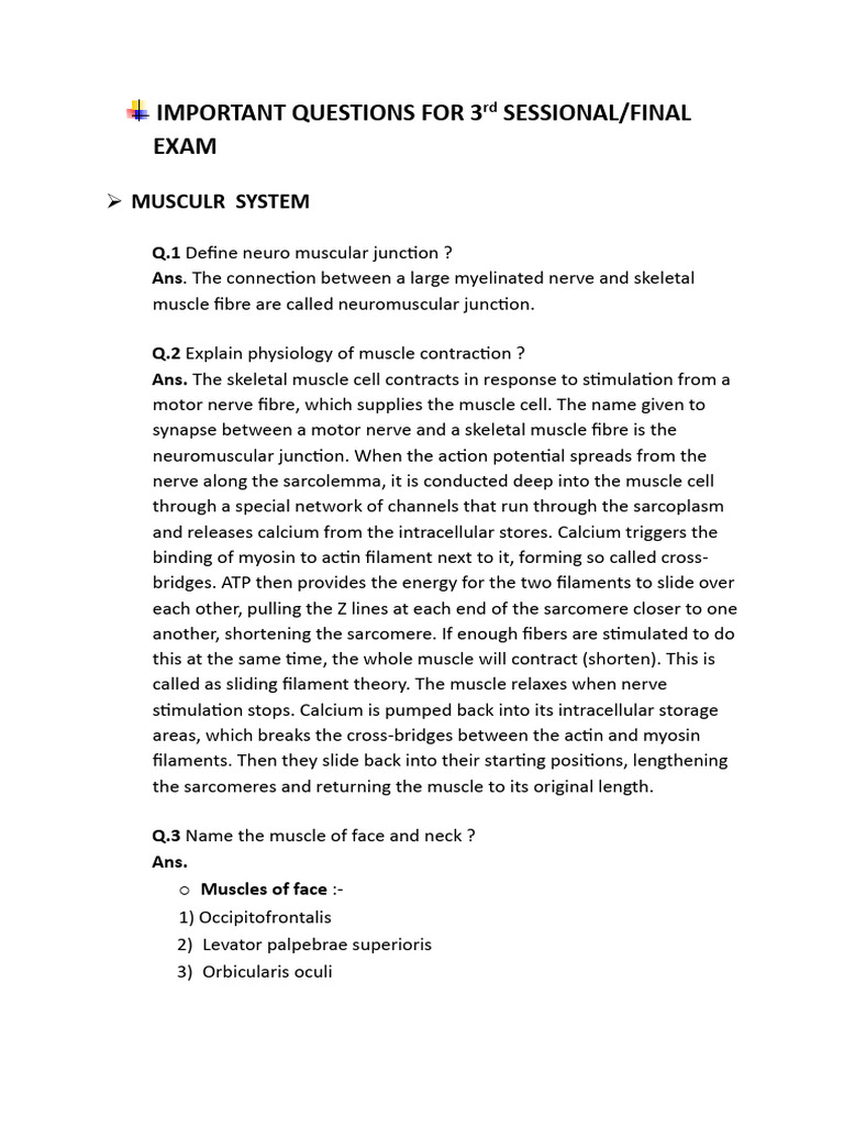(Hap) Important Questions For 3rd Sessional | Download Free PDF | Menstrual Cycle | Skin