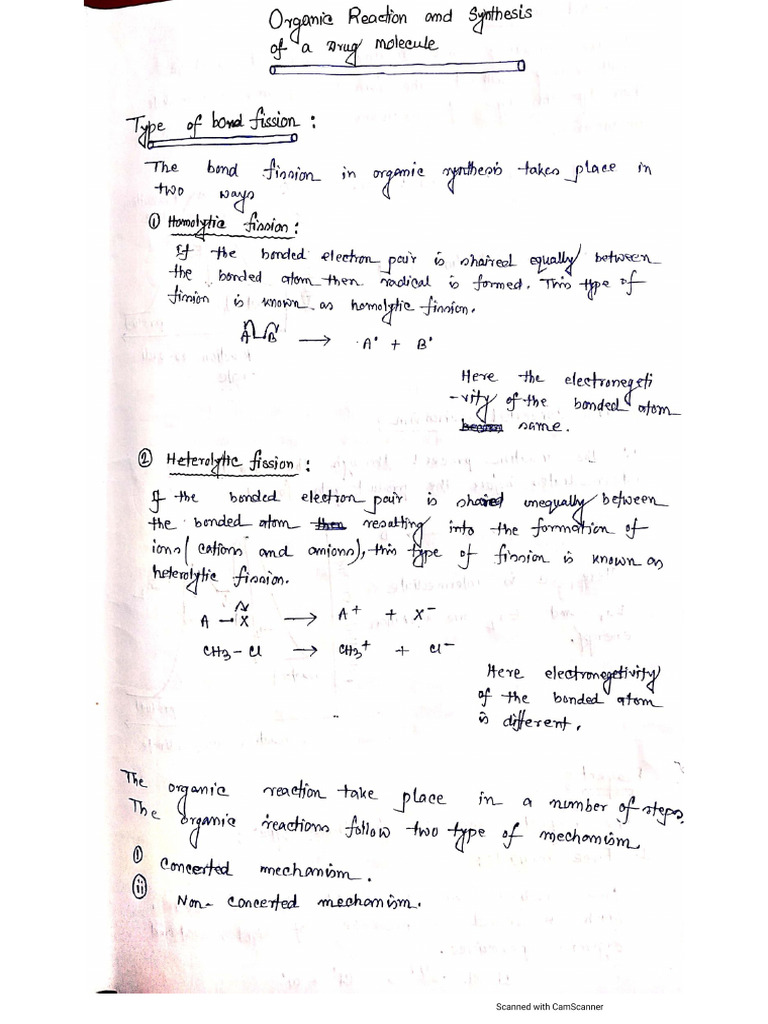 Organic Synthesis Notes | PDF