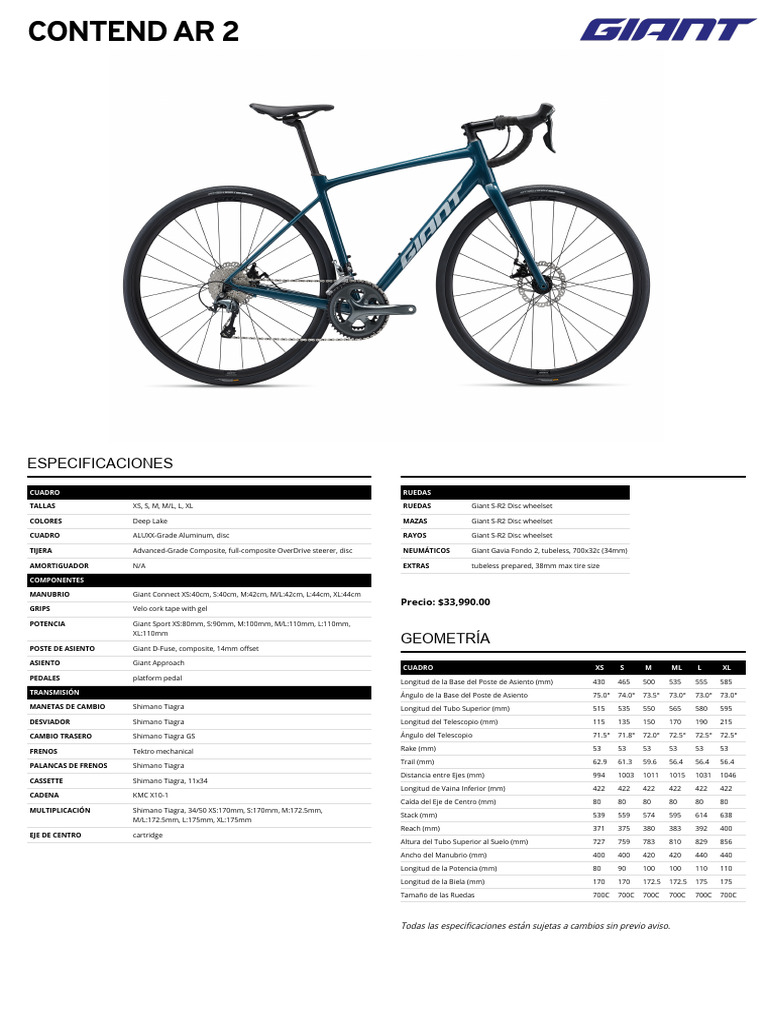 Giant Contend Ar 2 Es MX 2502 | PDF