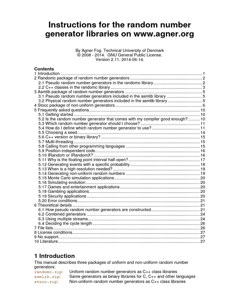 Ran Instructions | PDF | Probability Distribution | Computer Program