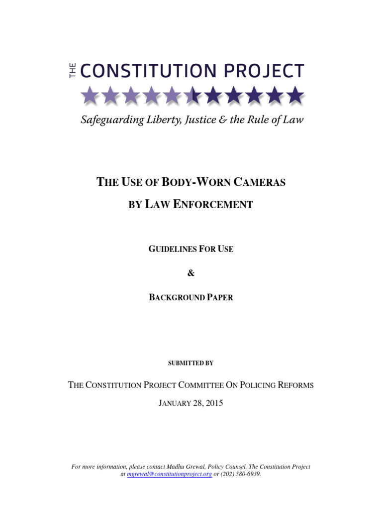 TCP The Use of Police Body Worn Cameras | PDF | Police | Prosecutor