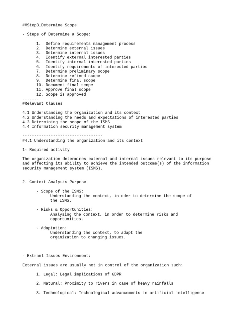 Determine Scope | PDF | Information Security | Scope (Computer Science)