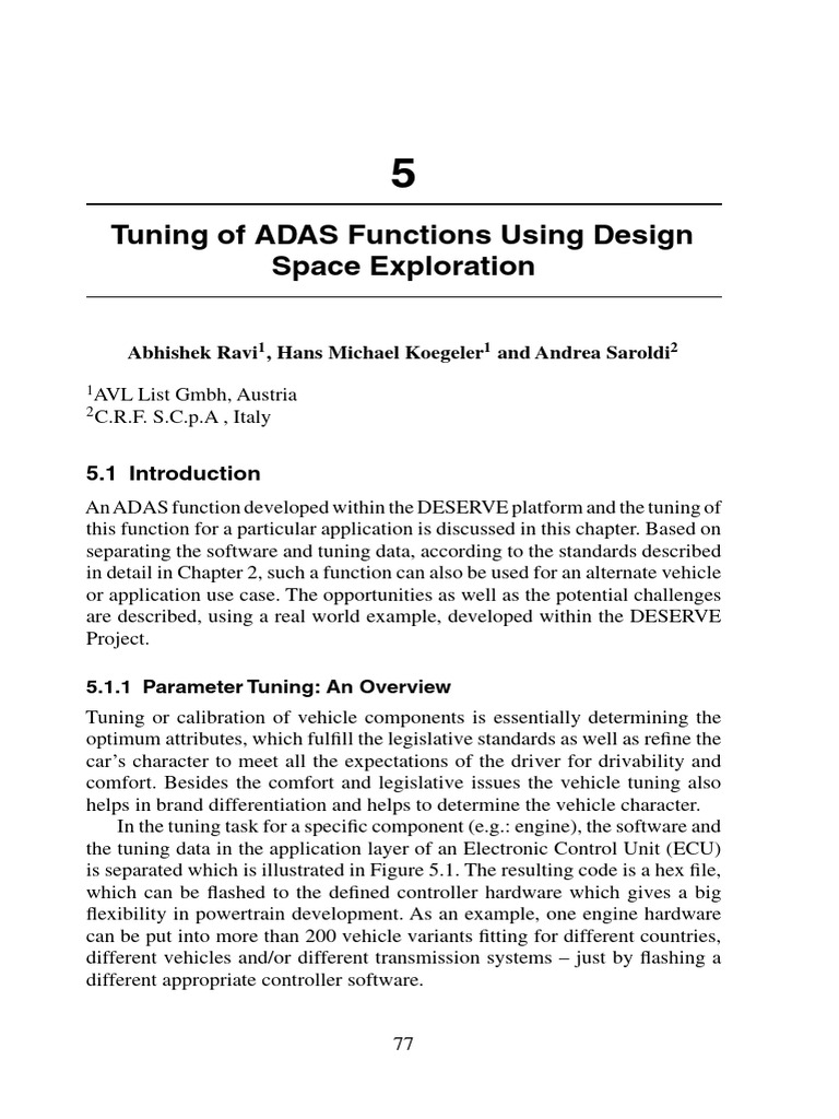 Tuning of ADAS Functions Using Design Space Explor | PDF | Mathematical ...