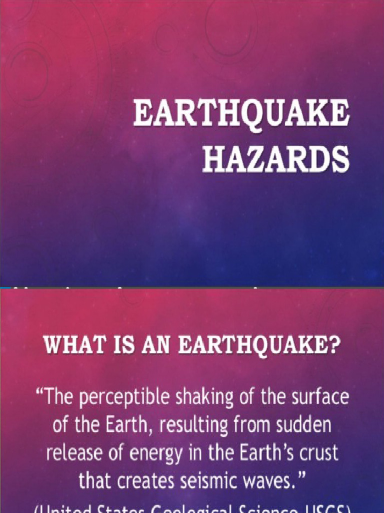 Earthquake Hazard | PDF | Science & Mathematics