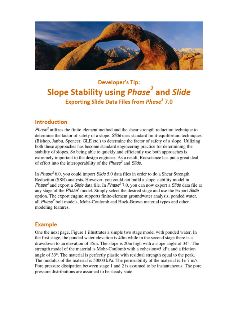 SLIDE 6-Slope Stability Using Phase2 and Slide | PDF | Civil ...