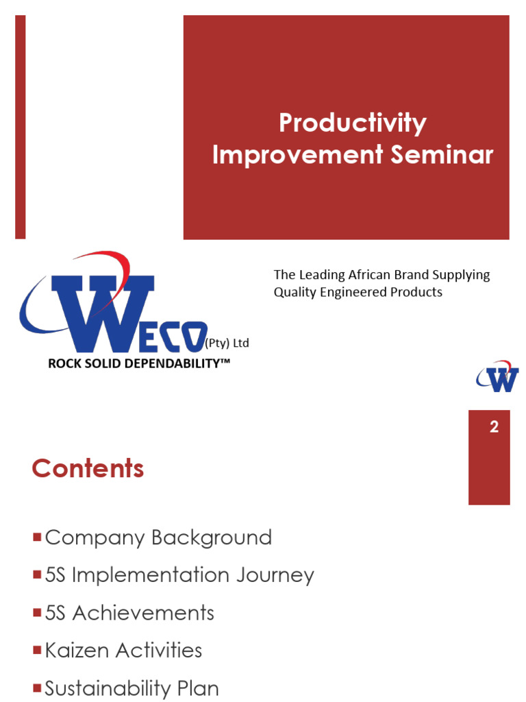 WECO 5S Presentation 08032016 | Download Free PDF | Nut (Hardware)