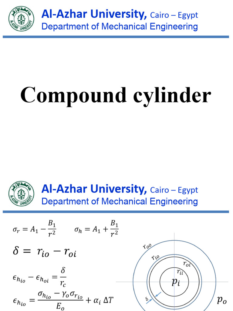 Exercise of Compound Cylinder | PDF | Young's Modulus | Mechanics